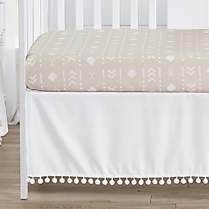 Sweet Jojo Designs Boho Llama Baby Boy Girl Nursery Crib Bedding Set - 4 pieces - Gender Neutral Beige Taupe Tan Bohemian Southwest Watercolor Mountain Cactus Alpaca Farmhouse Animal Aztec Geometric