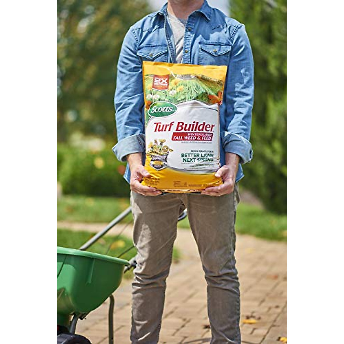 Scotts Turf Builder WinterGuard Fall Weed & Feed 3: Covers up to 5,000 sq. ft., Fertilizer, 14 lbs
