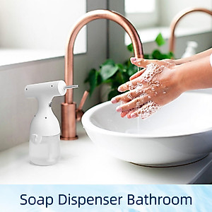 Electric Dog Cleaning Foam Soap Dispenser, Soap Dispenser for Pet Bath/Kitchen Sink/Bathroom/, Rechargable and USB Cable, 1200mAh, 350ML