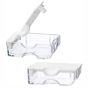 Elizabeth Ward Bead Storage Solutions Plastic Storage Tray and Bead Organizer with 78 Containers of Various Sizes, Tray, and Lid for Beads, Clear