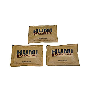 Hydro-Gel Humidifier (3X / Lot) Humi-Pack 60gr Cigar Humidor Humidifier - Humidification Packs - 72%RH Humidity Control - All In One Solution 4x4.5x1.5