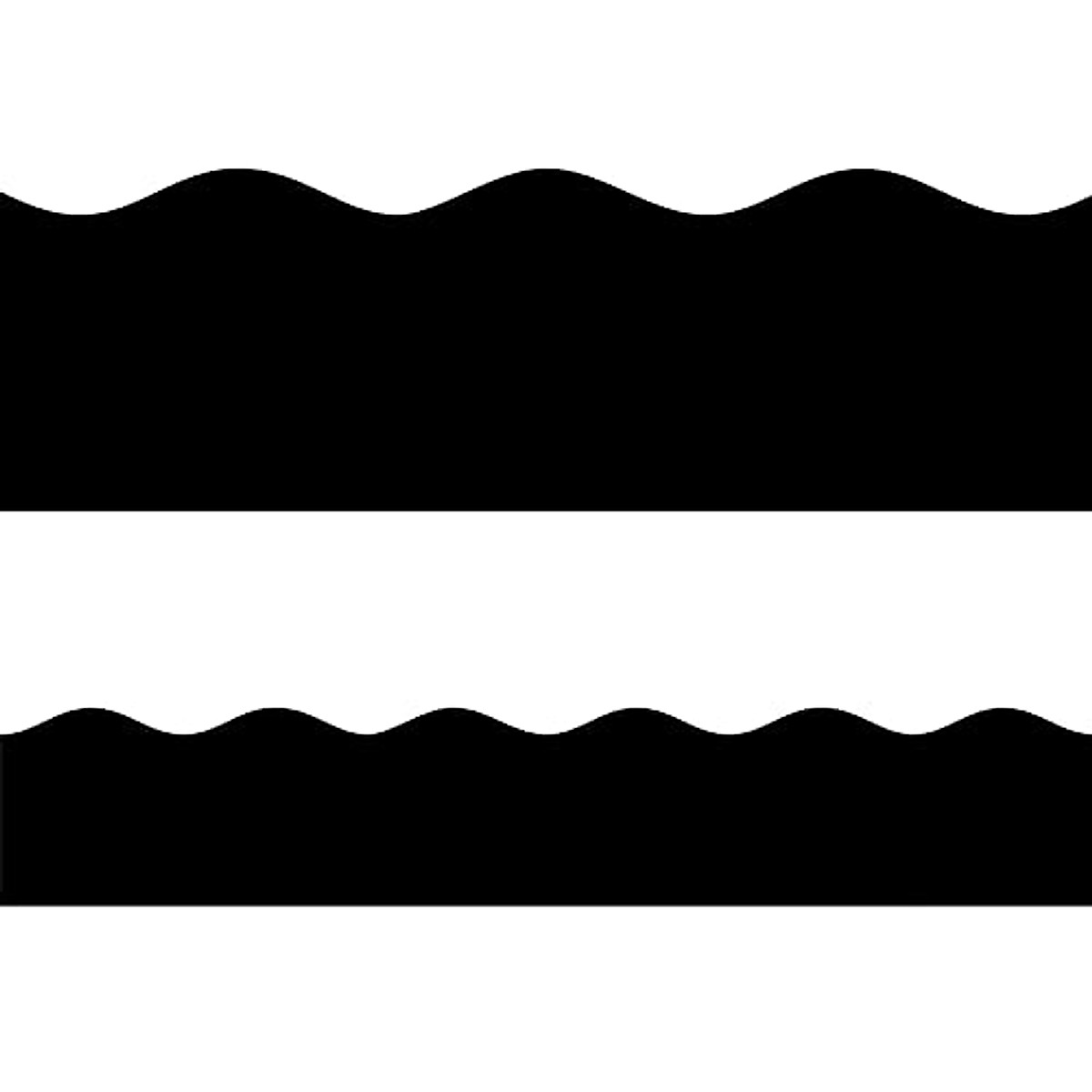 Black Bulletin Board Border Scalloped Border Trim for Classroom 52ft One Roll