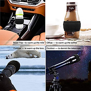 COOWOO Lens Heater Warmer Dew Heater Strip with Temperature Regulator for Universal Camera and Telescopes Lens Narrow Strip Version