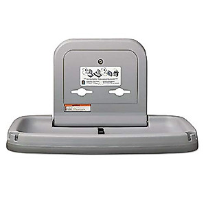 Koala Kare KB200-01 Horizontal Wall Mounted Baby Changing Station, Grey
