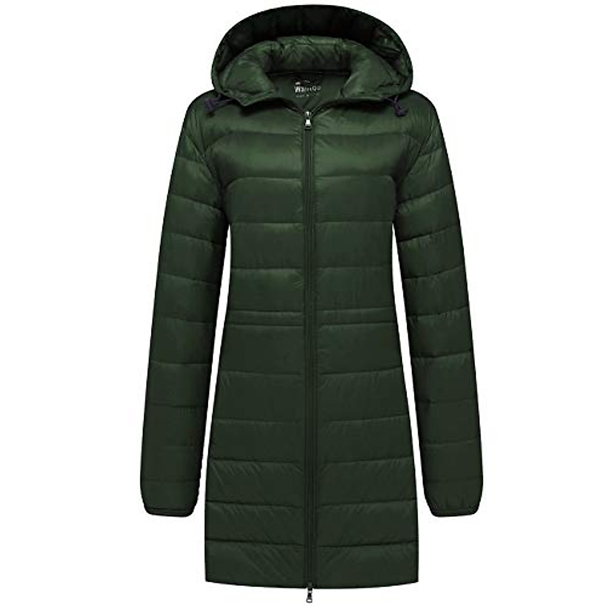 wantdo Women's Insulated Puffer Jacket Warm Spring Jackets (Blackish Green, Large)