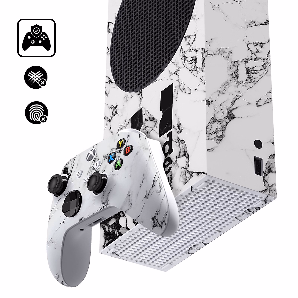 Head Case Designs Officially Licensed Pixie Cold Ice Wolf Art Mix Vinyl Sticker Gaming Skin Decal Cover Compatible With Xbox Series S Console and Controller Bundle