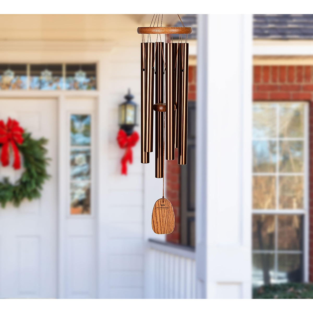 Woodstock Wind Chimes Amazing Grace Chime Medium (24'') Bronze Wind Chime Inspirational and Memorial Gifts Wind Chimes for Outside Patio Home or Garden Decor Christmas Gifts (AGMBR)