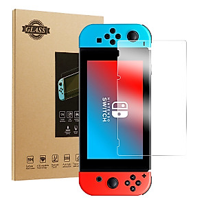 Glass Screen Protectors for Nintendo Switch Console 9H HD Tempered Glass Anti-Scratch Anti-Fingerprint Bubble Free with Cleaning kit