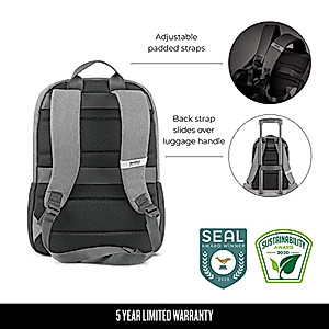Solo Re:Cover 15.6 Inch Laptop Backpack, Grey