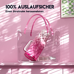 Meoky 40oz Tumbler with Handle for Women: 100% Leakproof Stainless Steel Insulated Tumbler with Lid and Straw for Car Travel Home - Fashion Enthusiasts, Candy