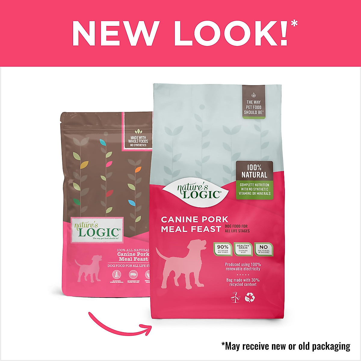 NATURE'S LOGIC Dog Food Canine Meal Feast, Pork