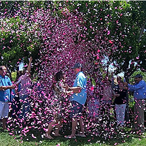 12" Gender Reveal Confetti Cannons Package (2 Pink & 2 Blue)