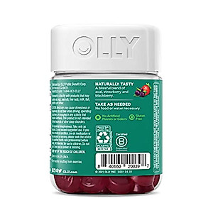 OLLY Muscle Recovery Sleep Gummies, Sleep and Sore Muscle Support, 3mg Melatonin, Tart Cherry, Vitamin D, Berry Flavor - 40 Count
