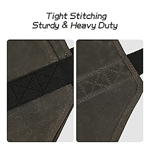 Elezay Log Carrier Waxed Canvas Bag Wood Holders Fireplace Stove Accessories