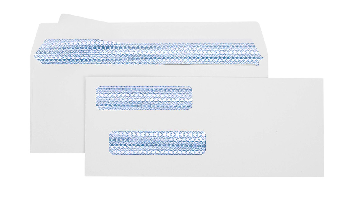 Office Deed Double Window Self-Seal Check Envelopes