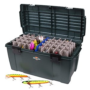 Flambeau Outdoors 6127ZR Maximizer Large Lure Storage Box with Zerust Anti-Corrosion Technology, [1] Dry Box, Deep Green, 27.5x13.75x14-Inch