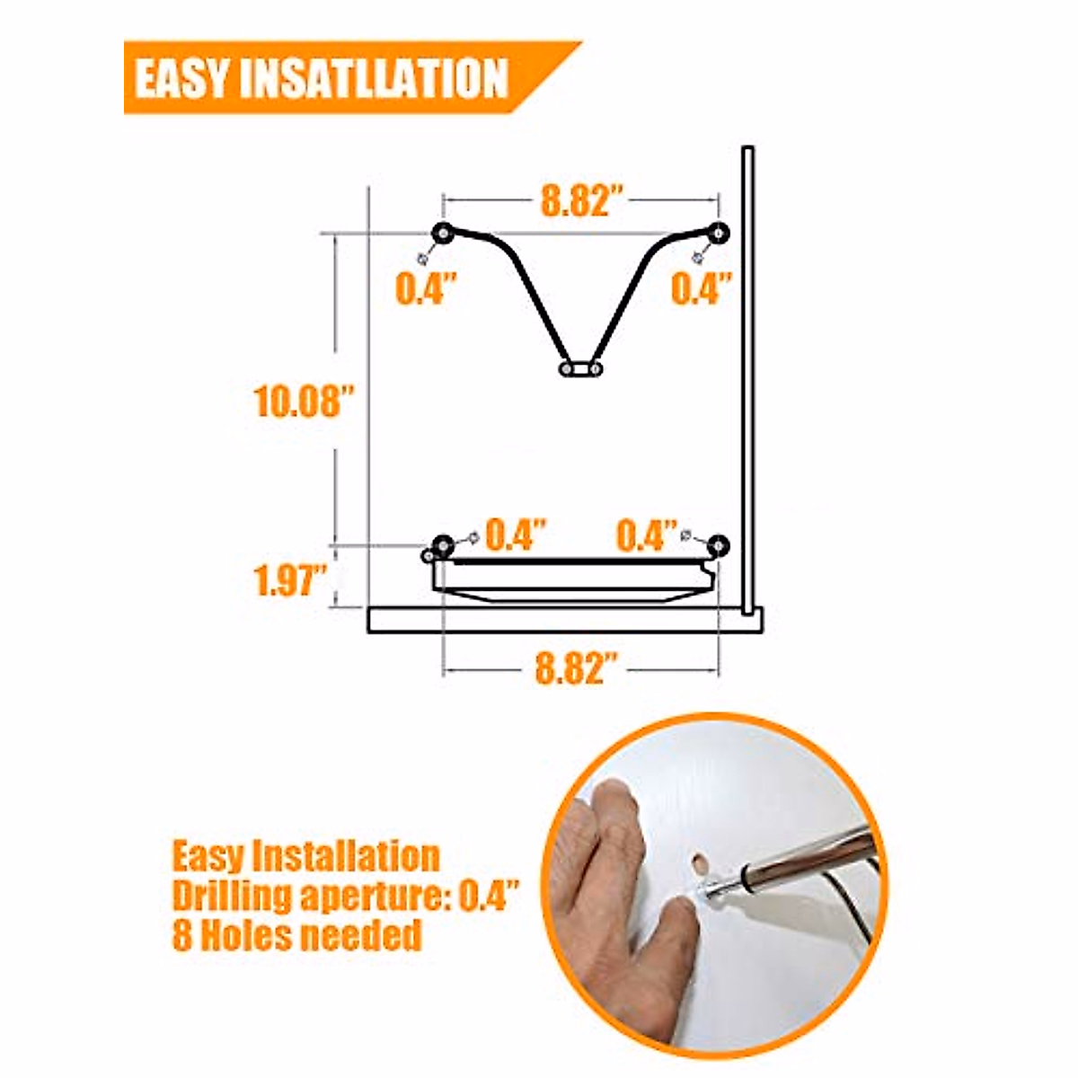 Kitchen Hardware Collection 2 Tier Cabinet Dish Drying Rack Stainless Steel 22.24 Inch Length 20 Dish Slots Kitchen Plate Bowl Utensils Cups Draining Rack Organizer with Drainboard