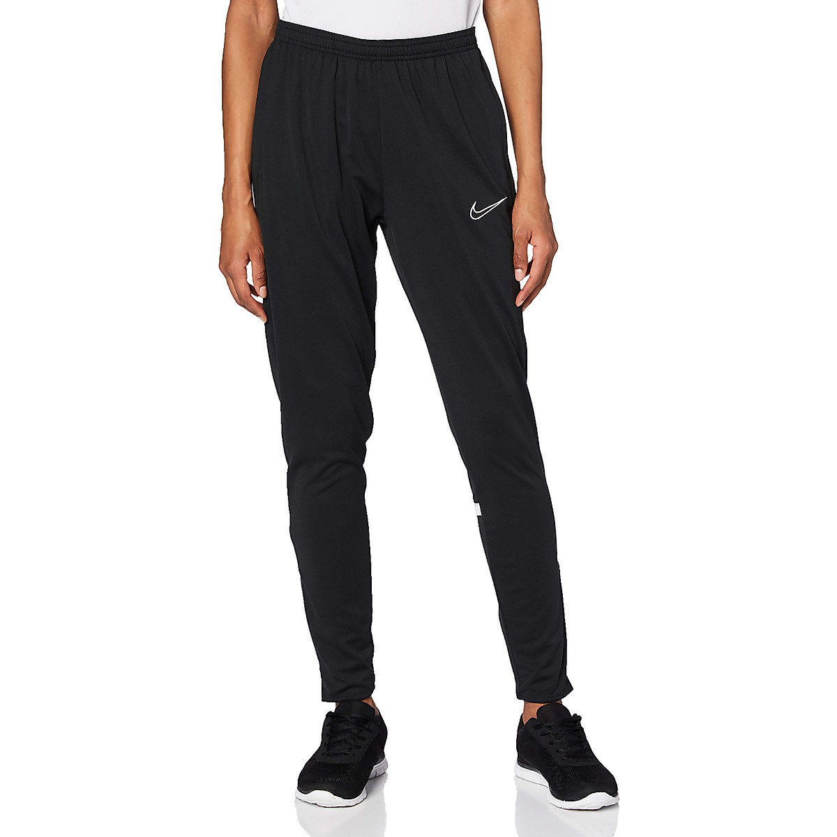 Nike Women's Academy 21 Dri-Fit Knit Pant, CV2665-010 (Black/White, XL)