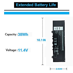 EBKK 38Wh F62G0 39DY5 Battery for Dell Inspiron 13 7000 7373 7370 7380 7386 2-in-1 5370 P83G P83G001 P83G002 P87G001 P83G002 P87G Vostro 13-5370-D1505G R1605S D1525S D1605S Series F62GO CHA01 RPJC3