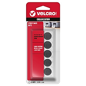 VELCRO Brand 90069 - Sticky Back - 5/8" Coins, 15 Sets - Black