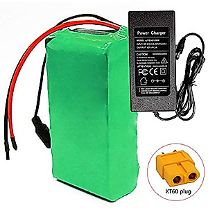 FREEDOH 24V 6Ah E-Bike Battery Pack 7SP2 6000mAh Lithium Battery for MTB Electric Bicycle Electric Scooters Power Tools Airplane Models Electric Wheelchairs with BMS + Charger,Xt60 Plug