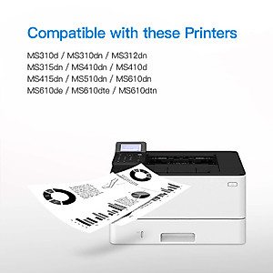 LxTek Compatible Toner Cartridge Replacement for Lexmark 50F1000 to use with MS610dn MS510dn MS415dn MS610de MS310d MS312dn MS410dn MS310dn MS410d Printers (Black, 1 Pack)