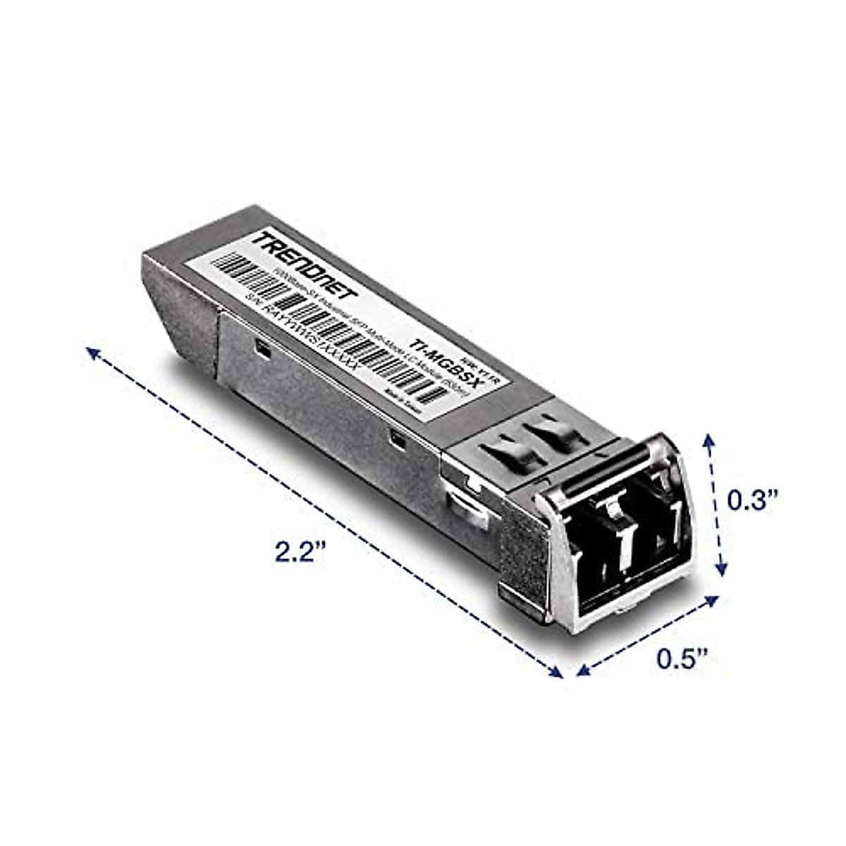 TRENDnet 1000Base- SX Industrial SFP to RJ45 Multi-Mode LC Module, TI-MGBSX, Up to 550m (1,804 Ft), IEE 802.3z, ANSI Fiber Channel, Data Rates up to 1.25Gbps, LC-Type Duplex, Lifetime Protection