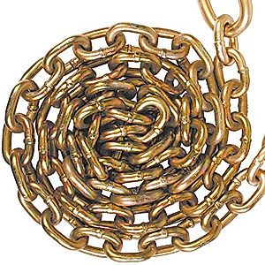 VULCAN Johnstown Tow Chain with 8 Inch Forged J Hook and T Hook - Grade 70 Chain - 6 Foot - 4,700 Pound Safe Working Load