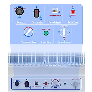 Techomey 13.5 Cu.Ft Propane Refrigerator with Freezer, Gas Fridge with Freezer Off Grid, 110v/LPG Dual Powers, RV Refrigerator for Outdoor, Truck, Camper, Kitchen, White