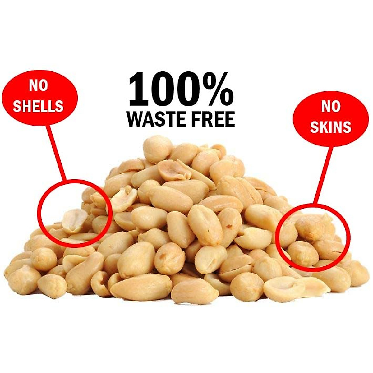 Backyard Seeds Shelled Peanut Pickouts for Woodpeckers, Birds, Squirrels, Wildlife (10 Pounds)