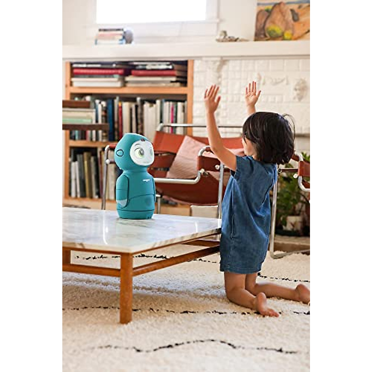 Moxie Robot, Conversational Learning Robot for Kids 5-10, GPT-Powered AI Technology, Increases Social Confidence, Articulating Arms & Emotion-Responsive Camera, Birthday Gift Boys and Girls