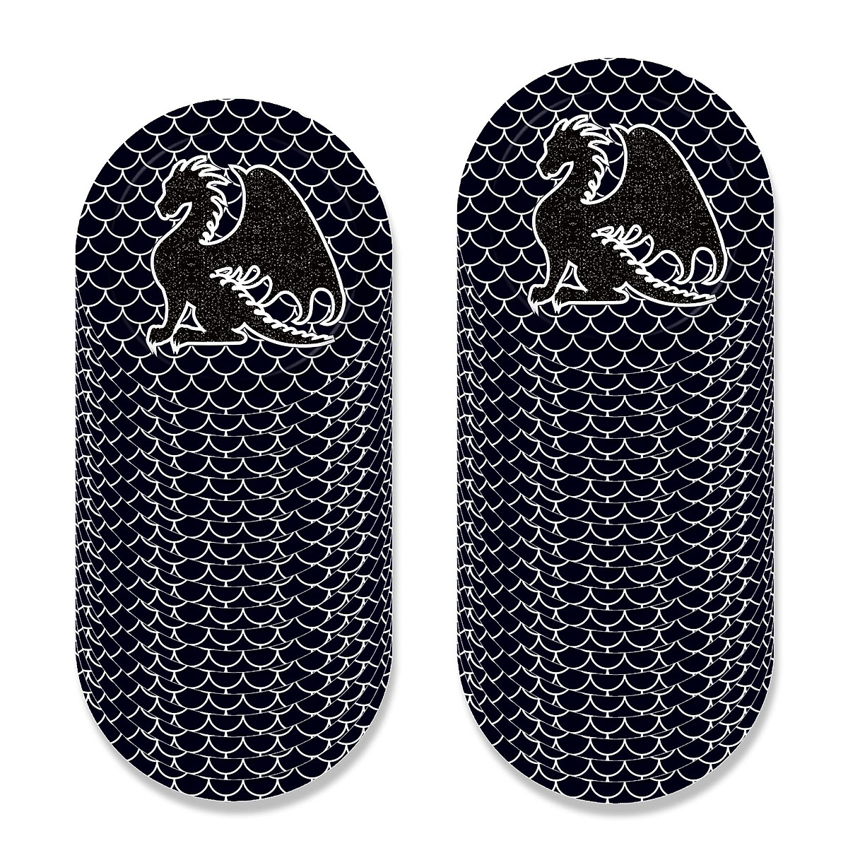 116 Pcs Black Dragon Birthday Party Supplies Tableware Set Paper Plates Dessert Plate Napkins Cups Forks Kit for Dragon Theme Party Supplies Dragon Fantasy Party Supplie,16 Guest