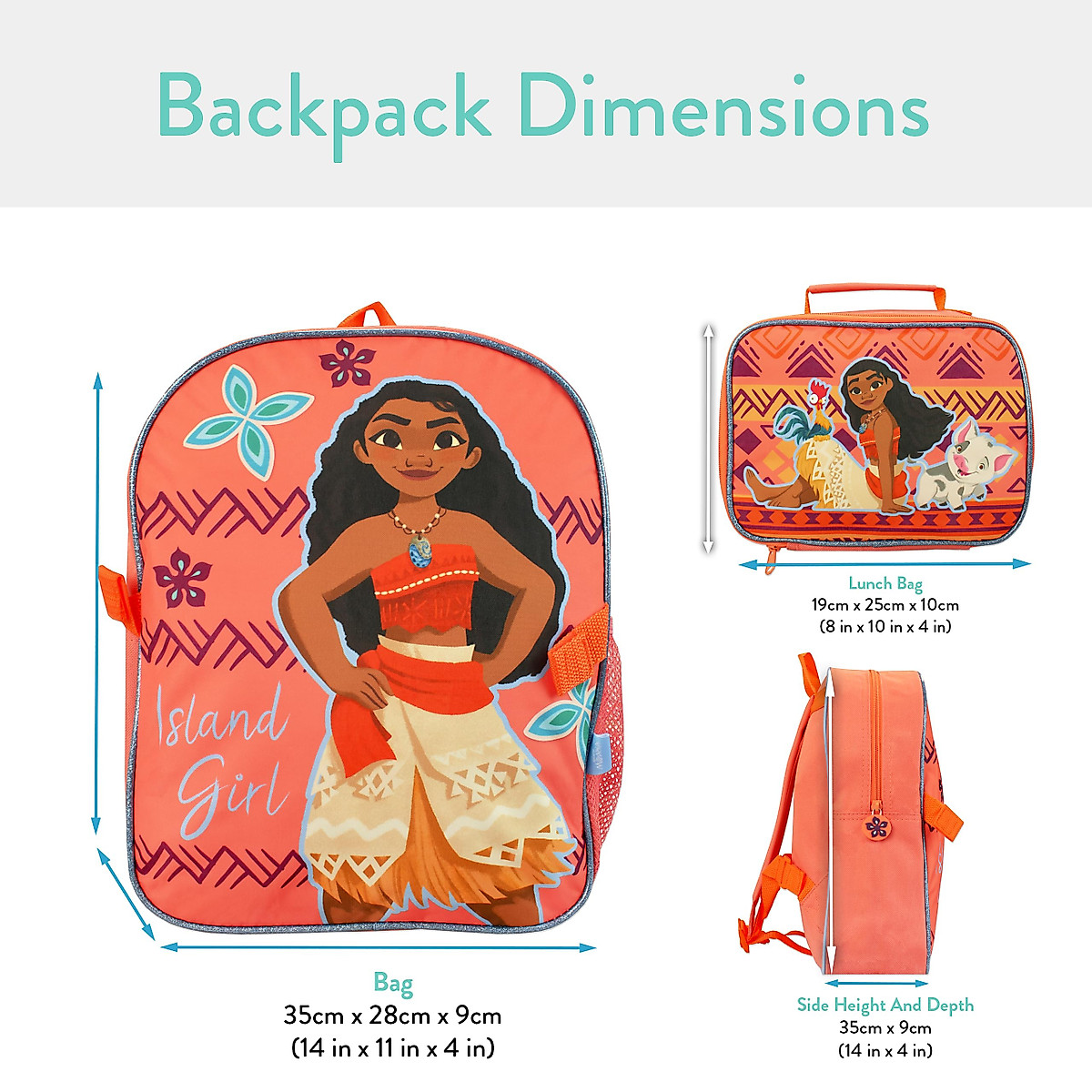 Disney Kids Backpack and Lunchbag Set Moana