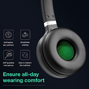 Yealink WH62 Mono Teams Wireless Noise Canceling Headset - Connects and Works with USB Enabled Desk Phones, Computers and Softphones. Headset Includes a 500ft Wireless Range + Intelligent Mute