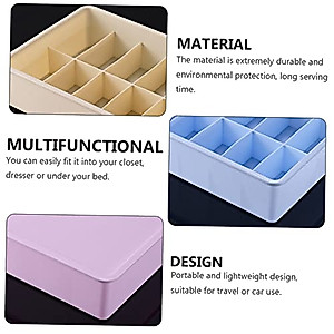 Cabilock Desk Divider 1PC Box storage box with lid cabinet drawer desk drawer storage plastic drawers underwear drawer dividers Socks Storage Organizer storage cubes with lid Bra Organizer