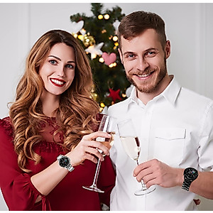 Olytop Galaxy Watch 4/6/7 Classic 47mm 46mm 43mm 42mm/5 Pro 45mm Bands, Samsung Galaxy Watch 7/FE/6/5/4 Bands 44mm 40mm, 20mm Metal Stainless Steel Replacement Wristband Strap for Men Women, Black