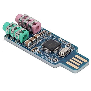 YWBL-WH External USB Audio Card Driver USB Sound Card External Audio Adapter CM108 for Computer Laptop WIN2000,WINXP,WIN3003