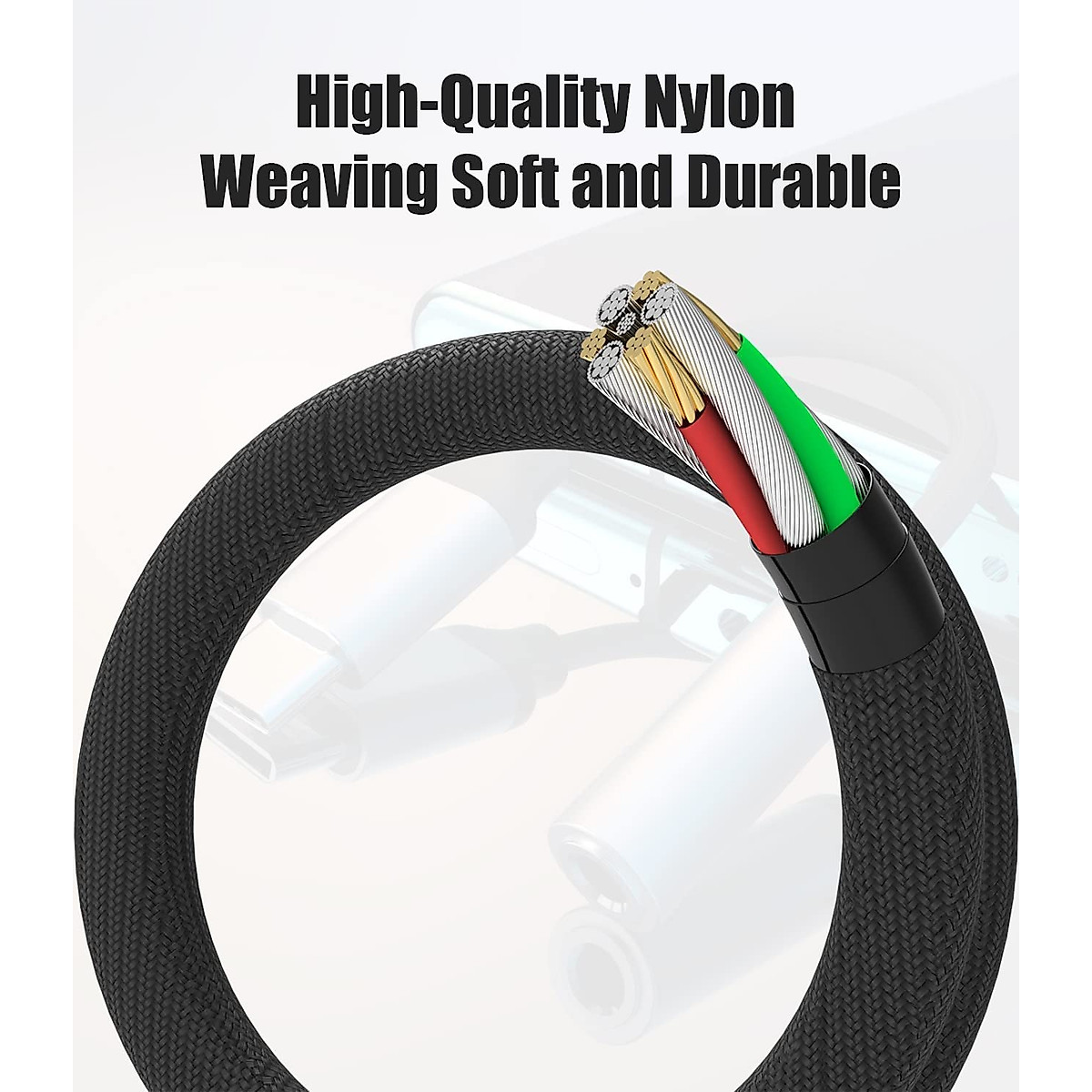 Eanetf USB C to 3.5mm Audio Adapter Type C Female Headphone Jack Adapter Hi-Res DAC Cable for Samsung S21 Note 20 Ultra S20 FE Sony XZ2 XZ3 Google Pixel 5 4 3XL