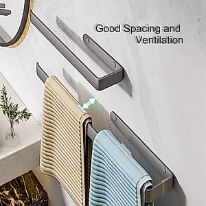 Towel Racks, Towel Rack Wall Mounted, Towel Bar, Towel Holder, Bathroom Hardware Accessory for Bath Vanity Kitchen Door Shower (Color : White, Size : 6.9in/17.5cm)