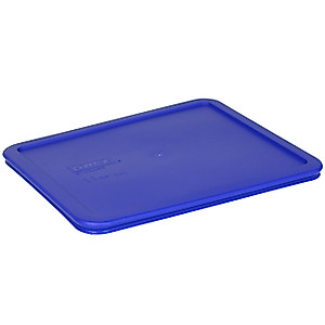 Pyrex 7212-PC 11 Cup (1) Blue, (1) Cadet Blue and (1) Marine Blue Rectangle Plastic Food Storage Lid, Made in USA