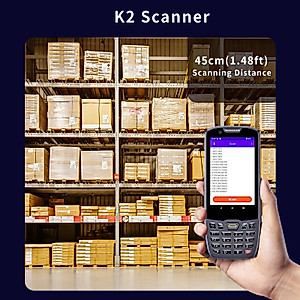 BISOFICE Android 13.0 2D Barcode Scanner PDA Handheld POS Terminal Data Collector Inventory Machine 4G WiFi BT Mobile Computer with 4 Inch Touchscreen 8MP Camera