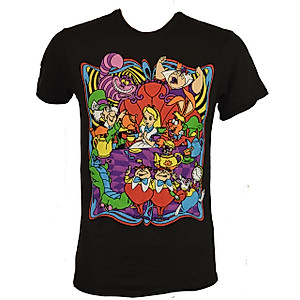 Disney Alice in Wonderland Mostly Mad Tea Party T-Shirt (X-Large, Black)