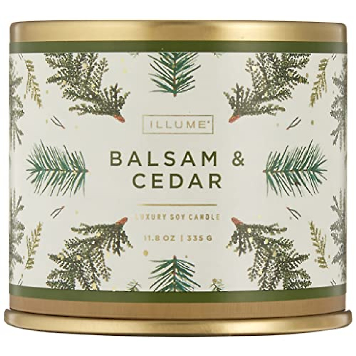 ILLUME Noble Holiday Balsam & Cedar Soy Candle, Large Tin