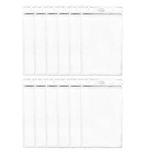 12PCS Transparent Extra Large 6x4" Badge Holders for Passport ID ,Cash,Plane Ticket, Receipts,Credit Card, etc