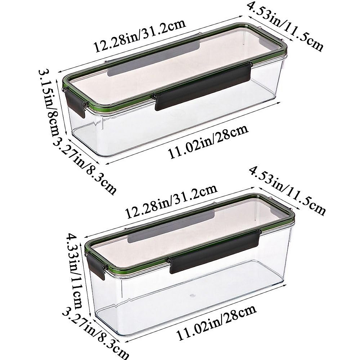 1PCS Pasta Storage Container,Transparent Storage Box Vegetable Storage Box Multipurpose Spaghetti Box for Kitchen(Short)