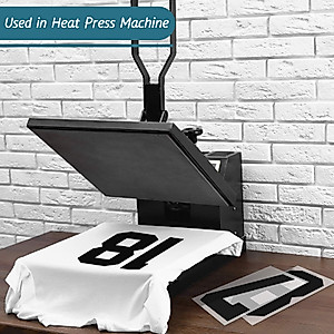 22 Pieces Iron on Numbers T Shirt Heat Transfer Numbers 0 to 9 Jersey Numbers Soft Iron on Numbers for Team Uniform Sports T Shirt Football Basketball Baseball (8 Inch)