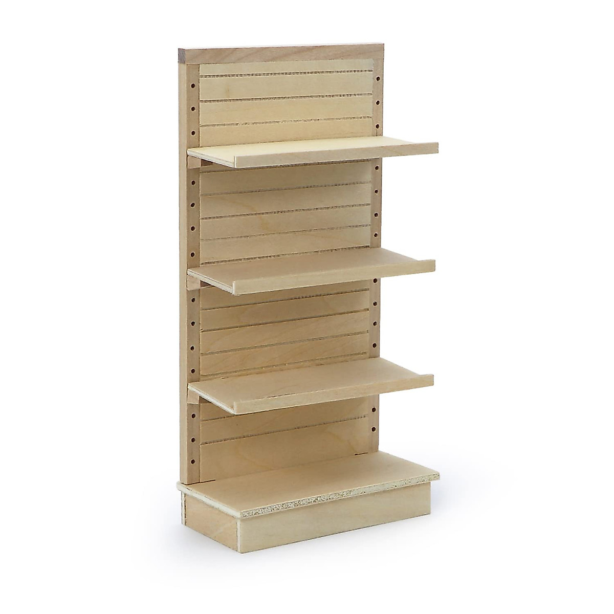 1:12 Scale Rack Dollhouse Accessories Book Shelf Miniature Furniture 4 Tier Bookcase Storage Shelf Shooting Props Desktop Decor (S)