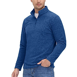 MAGCOMSEN Mens Shirts Long Sleeve Slim Fit Outdoor Sweatshirts Men Quick Dry Shirts Casual Shirts Mens Fishing Shirts Winter Fleece Jacket Running Shirts