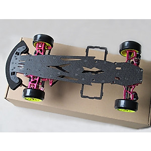 Hobbypower 1/10 Alloy & Carbon D3 4WD Drift Racing RC Model Car Frame Kit with Front One Way