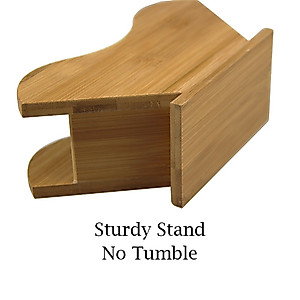 Unibene Bamboo Coffee Filter Holder, Renewable Stand Container Dispenser Rack Shelf for Square Cone-shaped and Flat-bottomed Pour Over Paper Filters